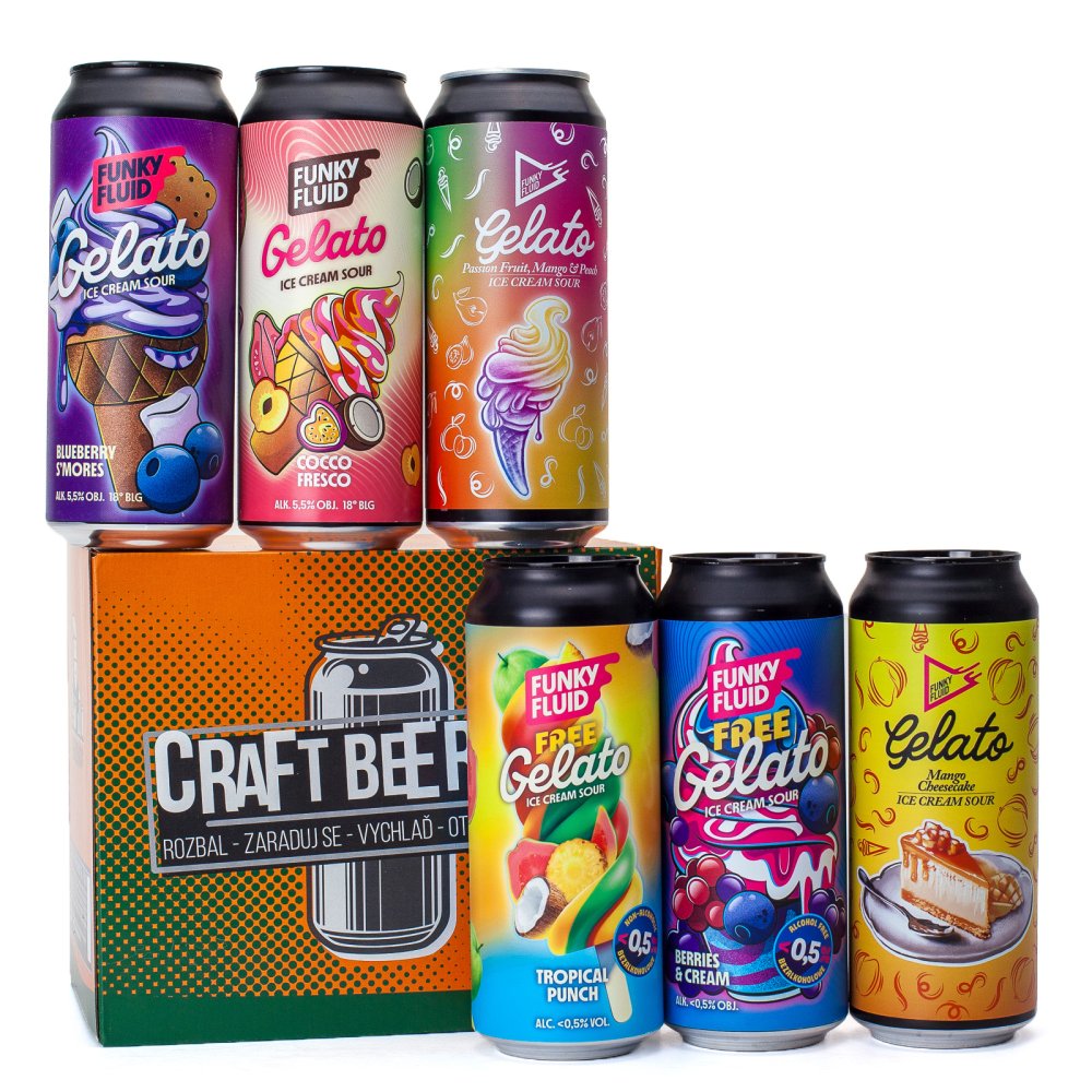 Funky Fluid Gelato Tasting Set 6x 0,5 l